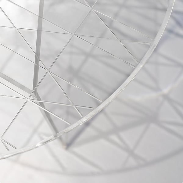 Acrylic End Table Clear Round Coffee Table Modern Accent Table Lucite ...