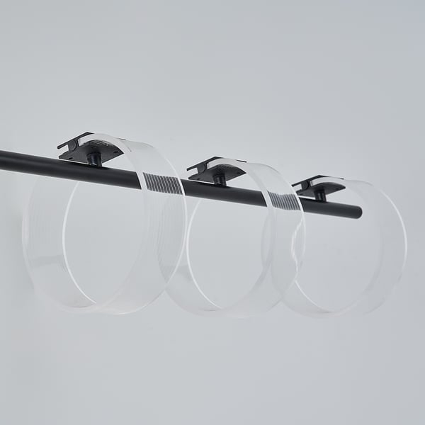 Linear LED Acrylic Island Pedant Light Black and Gold 5 Light Modern ...