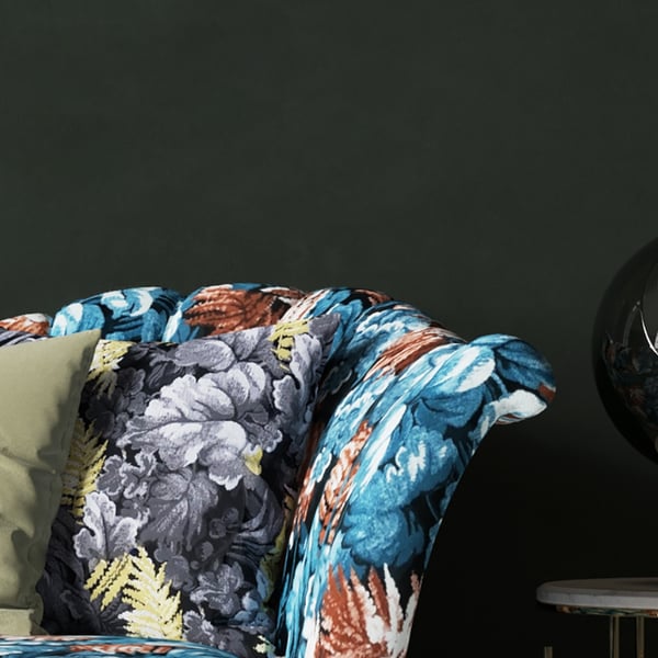 Tropical Style Couch Leaf Pattern Sofa for 3-Seaters | Homary