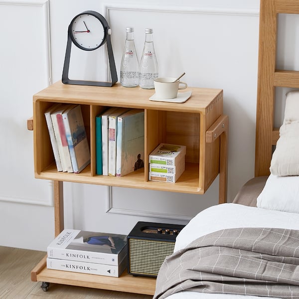 Table d'appoint moderne avec étagère et table de rangement en bois-Homary