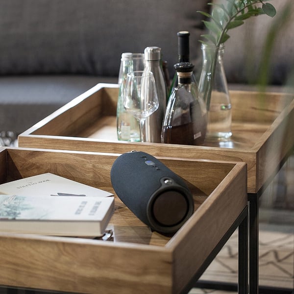 Rustic End Table Wood and Metal Side Table with Tray Top Industrial ...