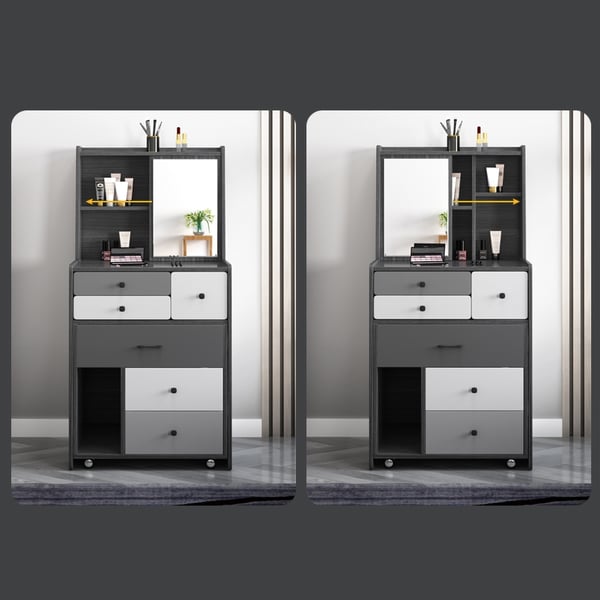 Modern Makeup Vanity Bedroom Multi-Functional Creative Mini Makeup ...