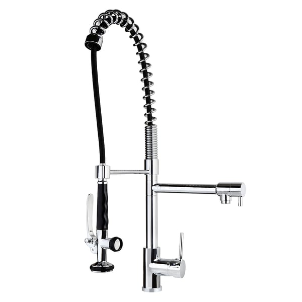 Commercial Pull Down Pre-rinse Spring Sprayer Polished Chrome Kitchen ...