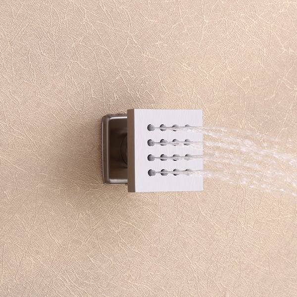 Wall-Mount Single Function Square Adjustable 16-Nozzle Body Spray ...
