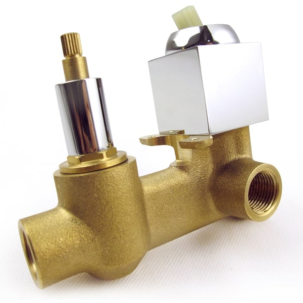 Modern Polished Chrome Dual-Function 2 Outlets Shower Valve Solid Brass ...