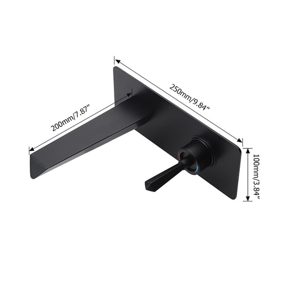 Wall Mounted Waterfall Bathroom Basin Tap Solid Brass Single Lever ...