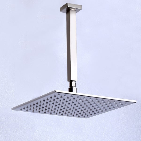 Dree Modern Brushed Nickel LED Bathroom Ceiling Mount 8 Inches Rain ...