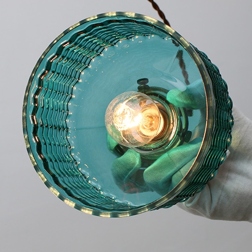 Modern Stylish Blue Glass Pendant Light Mini Colored Glass 1-Light ...