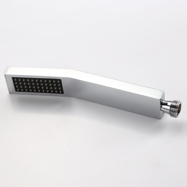 Modern Polished Chrome 1-Spray Square Handheld Shower Head Solid Brass ...