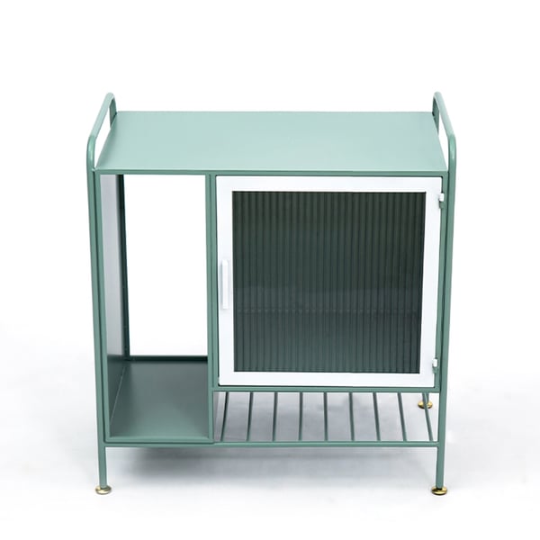 Modern Side Table Solid Metal End Table with Storage Shelf Side Table ...