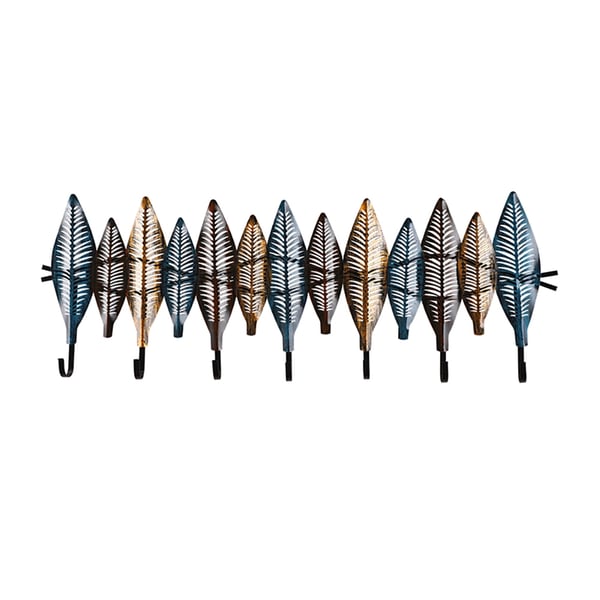 Modern Leaf Decorative Wall Hook 5 & 7 Set of 2-Homary