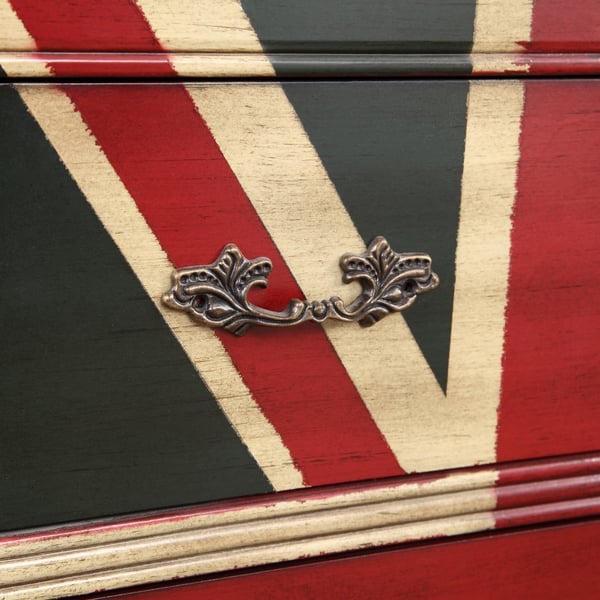 26" Rustic Entryway Cabinet Black&Red Accent Cabinet Chest of 3 Drawers ...