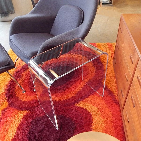 Acrylic Rectangular Clear End Table Simple Small Table Modern Side ...