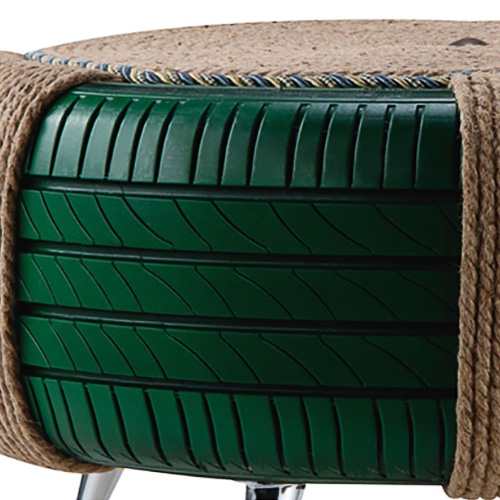 Kride Retro Creative Round Rope Tyre Coffee Table & Ottoman Coffee ...