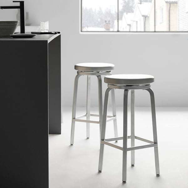 Industrial Rotatable 26" Bar Stool Aluminium Alloy Material-Homary
