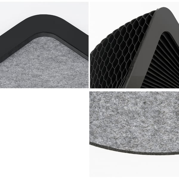 730mm Black Cat House Foldable Cat Bed-Homary