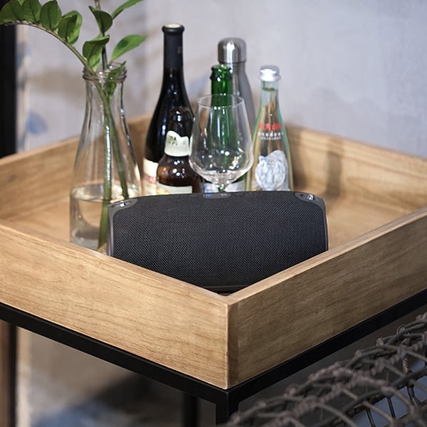 Rustic End Table Wood and Metal Side Table with Tray Top Industrial ...