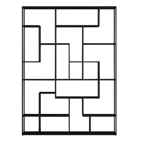 Maze Etagere Bookshelf in Black Metal | Homary