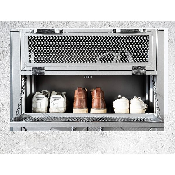 Industrial Cargo Container Style Shoe Storage Cabinet with Doors in ...