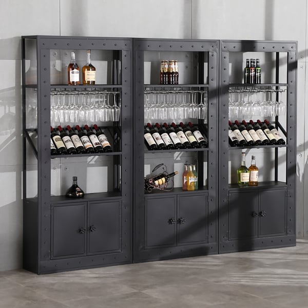 800mm Industrial Wine Cabinet Wine Rack Unit for Home Bar | Homary UK