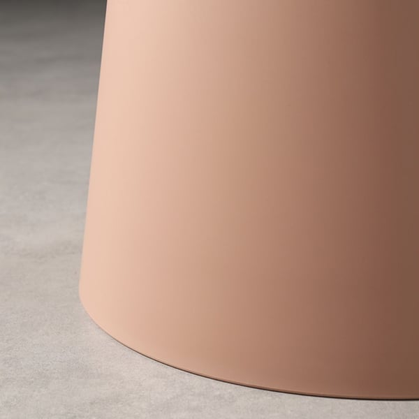 Pink Round End Table Tray Side Table Plastic | Homary