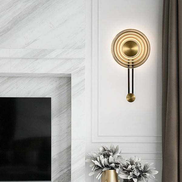 Modern Wall Sconce Decorative LED Wall Light in Brass | Homary UK