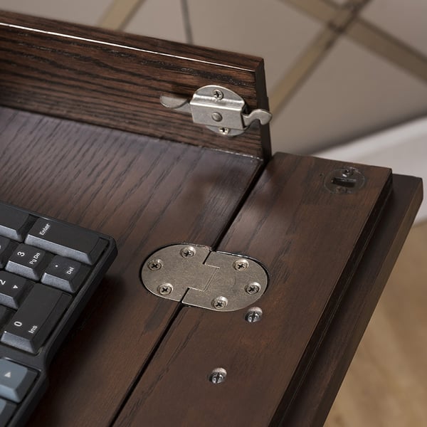 Rustic Vintage Corner Writing Desk Solid Wood Corner Computer Desk with ...