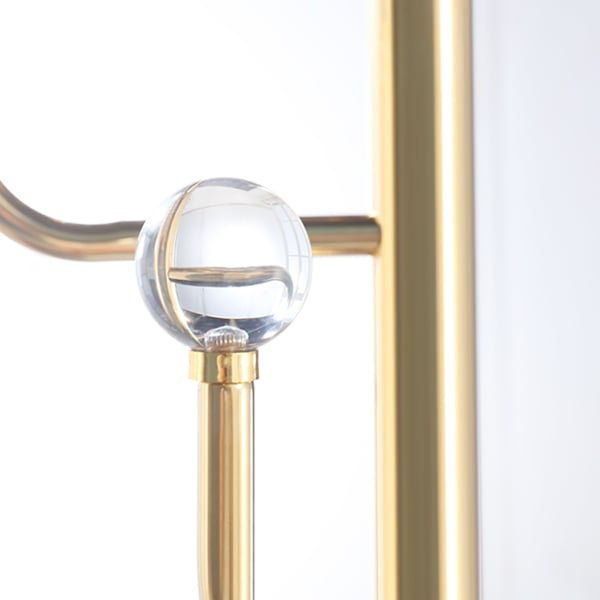 Modern Multi-functional Cloth Rack with Rail & Table in Gold | Homary