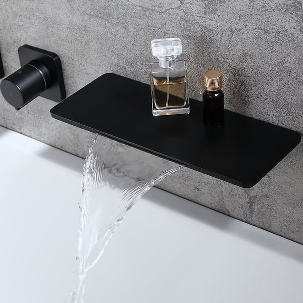 Modern Stylish Wall-Mount Waterfall Bathtub Faucet with Hand Shower in ...
