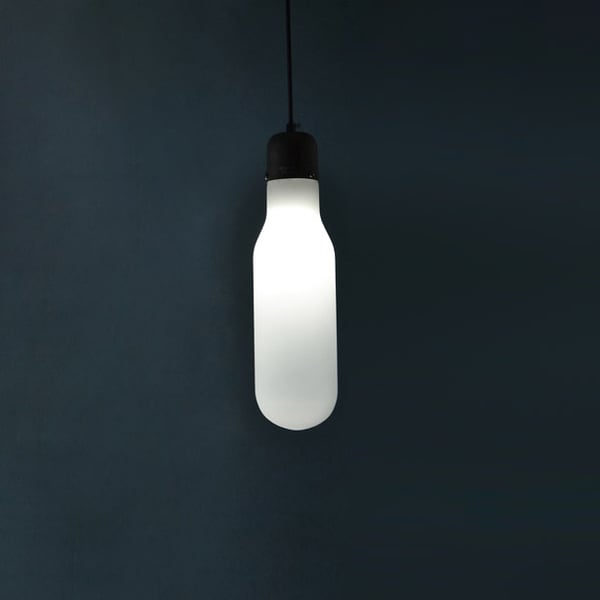 Modern Simple Frosted White Glass Pendant Light Single Light | Homary