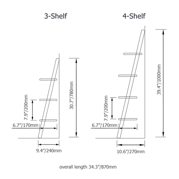 Modern Minimalist Ladder Shoe Shelf Wall Leaning Shoe Rack 3 Tiers ...