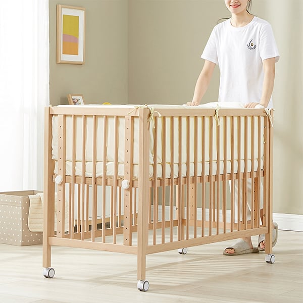 Multi-Functional Wood 4-in-1 Convertible Crib Portable | Homary