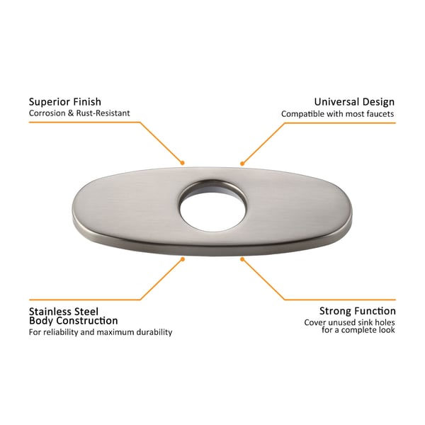Modern 100mm Deck Plate Escutcheon for Monobloc Tap Installation ...