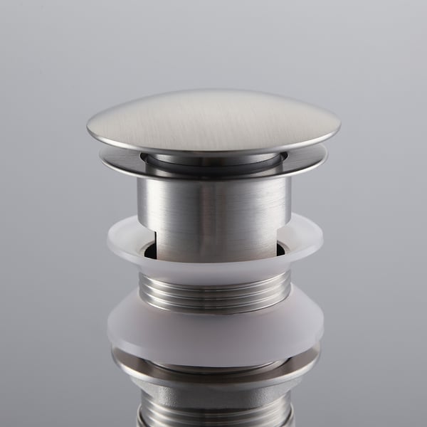 Solid Brass Pop Up Clicker Waste Assembly with Overflow for Bathroom ...