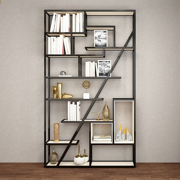 2050mm Contemporary Freestanding Etagere Bookshelf | Homary UK