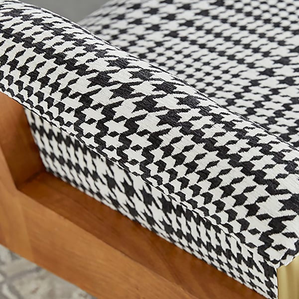 Houndstooth Accent Chair Modern Linen Upholstered Accent Chair Modern ...