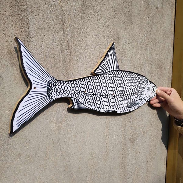 Unique Fish Kids Wooden Wall Mounted Coat Rack with 5 Hook Set of 2 ...