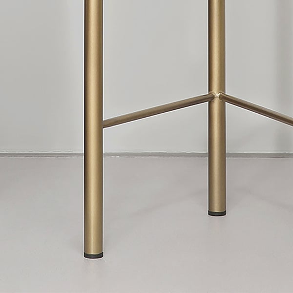 Modern Gold Round End Table with Storage Metal Side Table | Homary