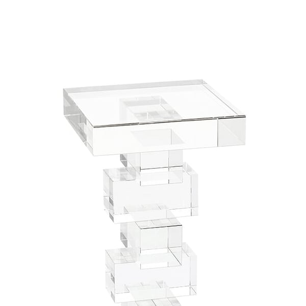 Modern Acrylic End Table Square Clear Side Table Accent Table | Homary