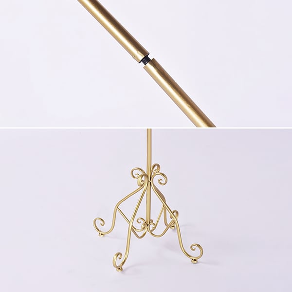 38" Nordic Unique Towel Bars Standing Bathroom Shelves in Gold-Homary