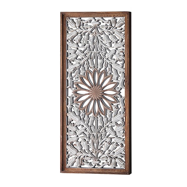 835mm x 375mm Farmhouse Wood Flower Rustic Wall Decor | Homary UK