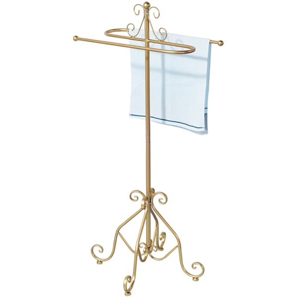 38" Nordic Unique Towel Bars Standing Bathroom Shelves in Gold-Homary