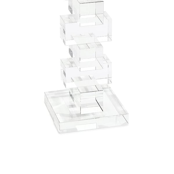 Modern Acrylic End Table Square Clear Side Table Accent Table | Homary