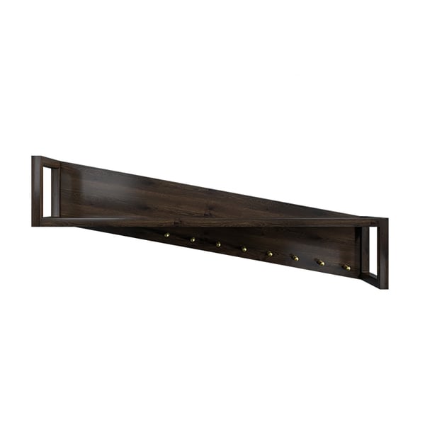 Classical Wall Mounted Coat Rack in Black Walnut | Homary