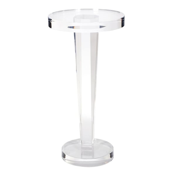 Round Acrylic End Table Modern Clear Side Table | Homary