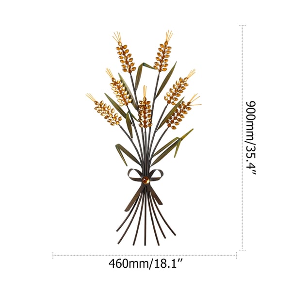 Metal Wheat Farmhouse Home Wall Decor | Homary
