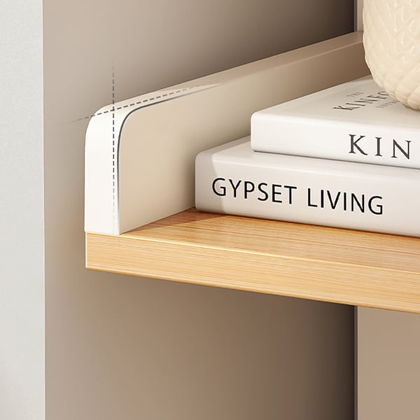 Contemporary Etagere Bookshelf with Drawer in White | Homary UK