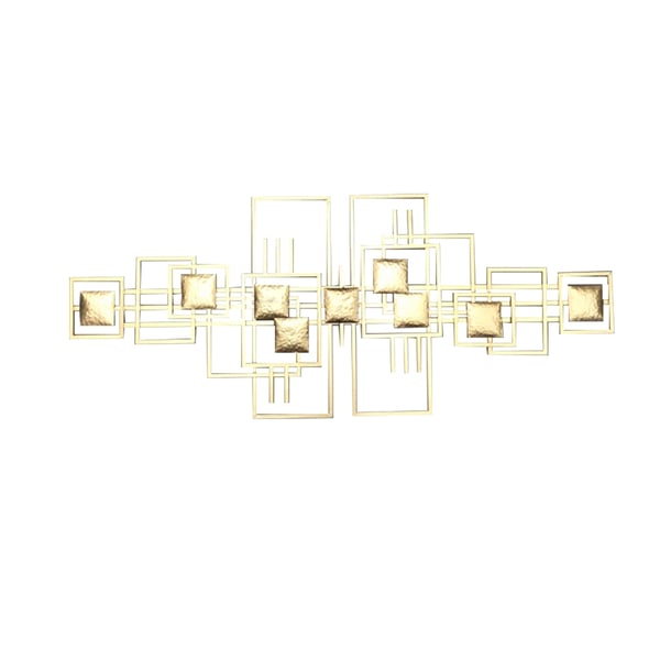 European Style Geometric Rectangular Creative Metal Golden Wall Decor ...