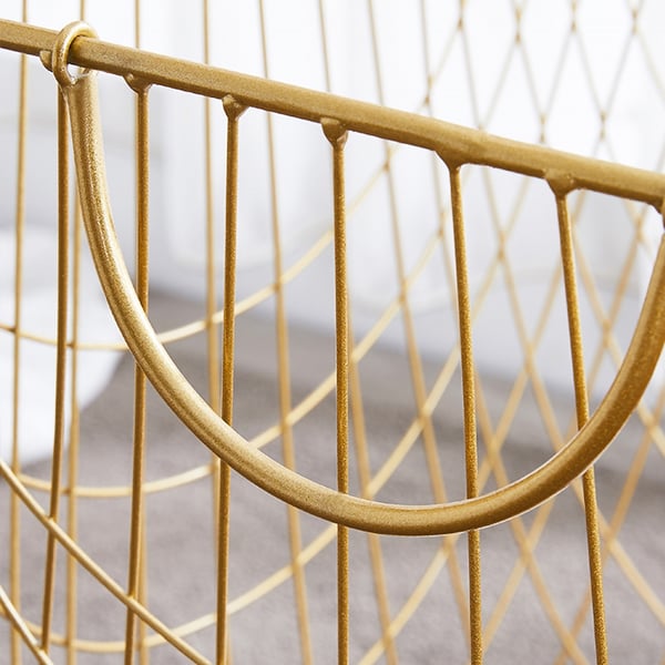 Large Square Metal Rolling Laundry Hamper with Handles | Homary