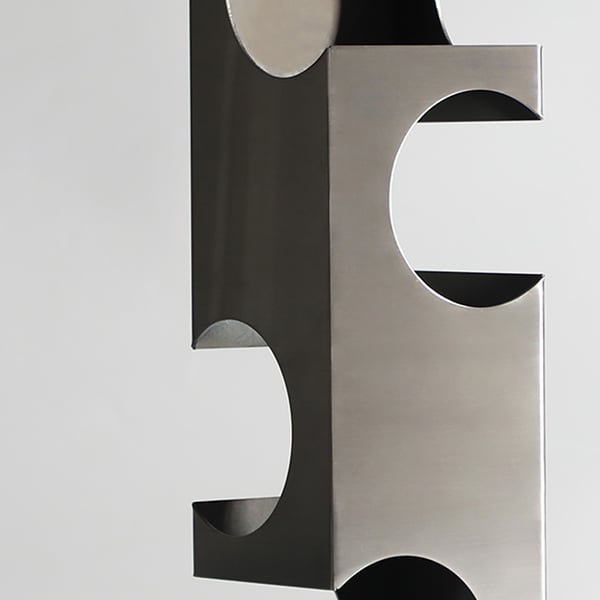 Modern Unique Rectangular Standing Wine Rack in Grey | Homary AU